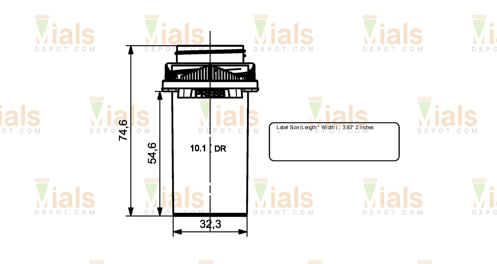 10.1 Dram Reversible Prescription Vial and Cap | Vials Depot